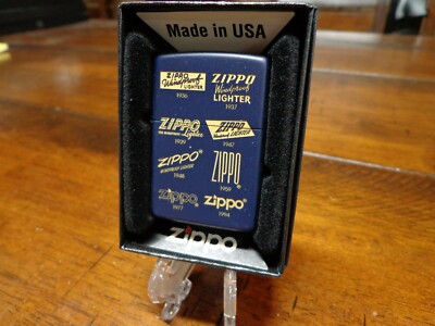 HISTORY OF ZIPPO LOGOS ZIPPO LIGHTER MINT IN BOX | eBay