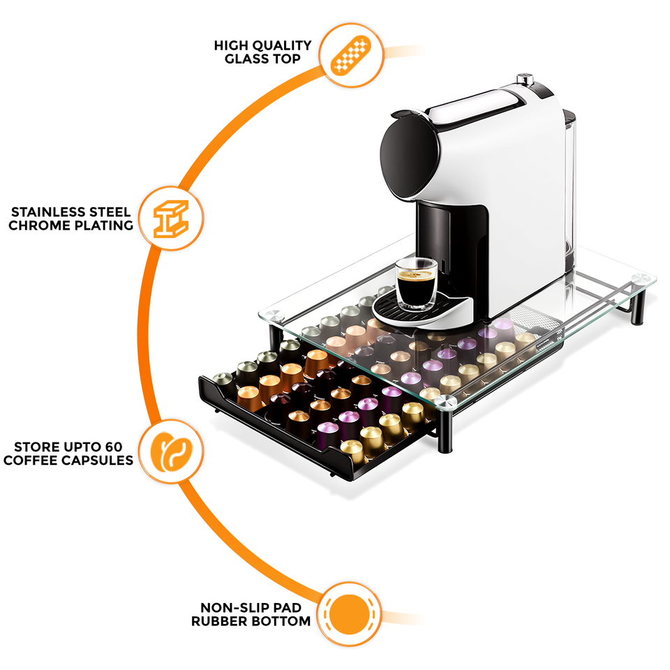 TASSIMO NESPRESSO COFFEE POD HOLDER GUSTO DOLCE CAPSULE STAND CHROME ...