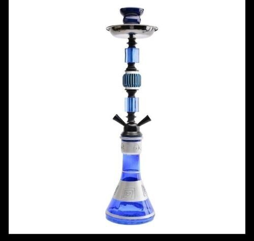 2 Hose Blue New Premium Shisha Hookah Handmade Traditional Collectible ...