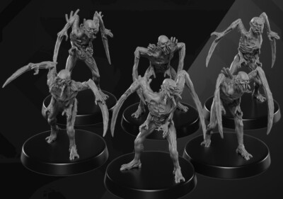 Space Marines Xenomorphs The Extractors Alien Army 6-Pk 3D Printed ...