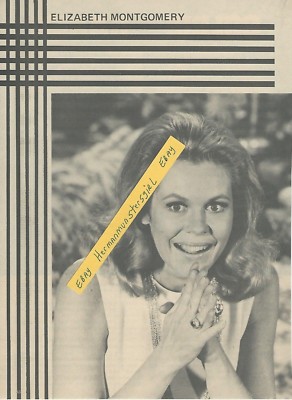 1970 ELIZABETH MONTGOMERY MAGAZINE AD CLIPPING SHOULDER SHOT PIN-UP ...