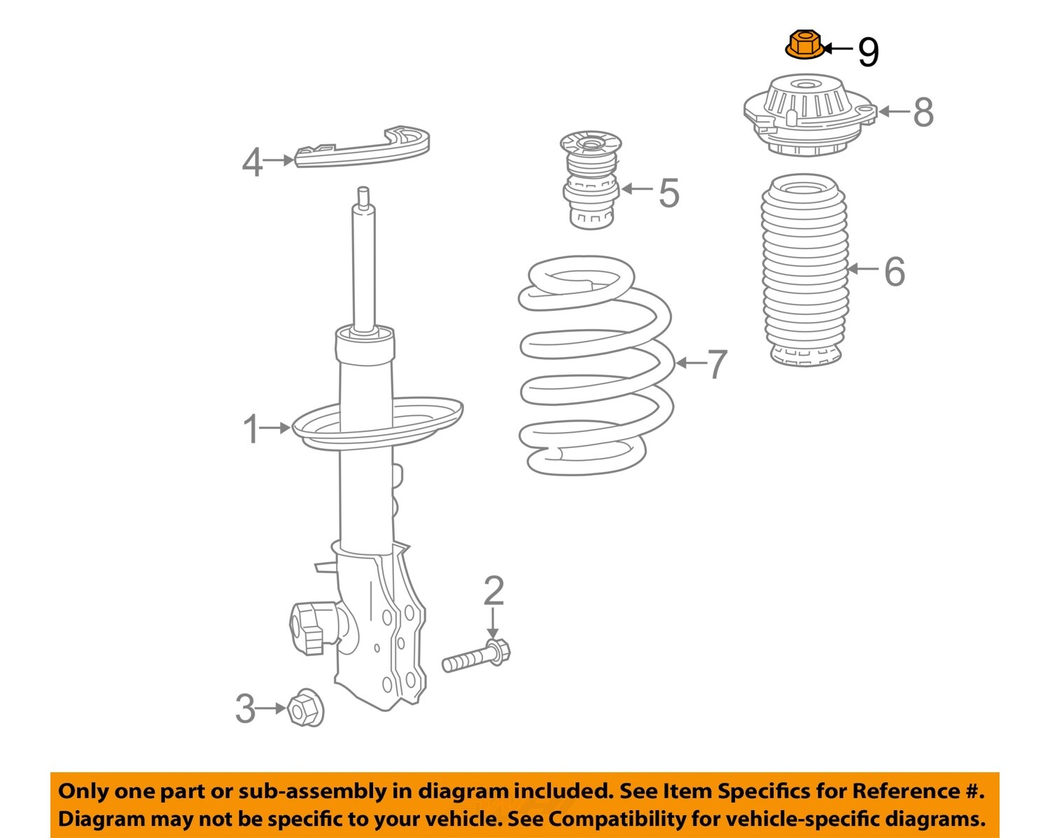 GM OEM 16-24 Acadia Front Suspension Struts Components-Top Nut 11546774 ...