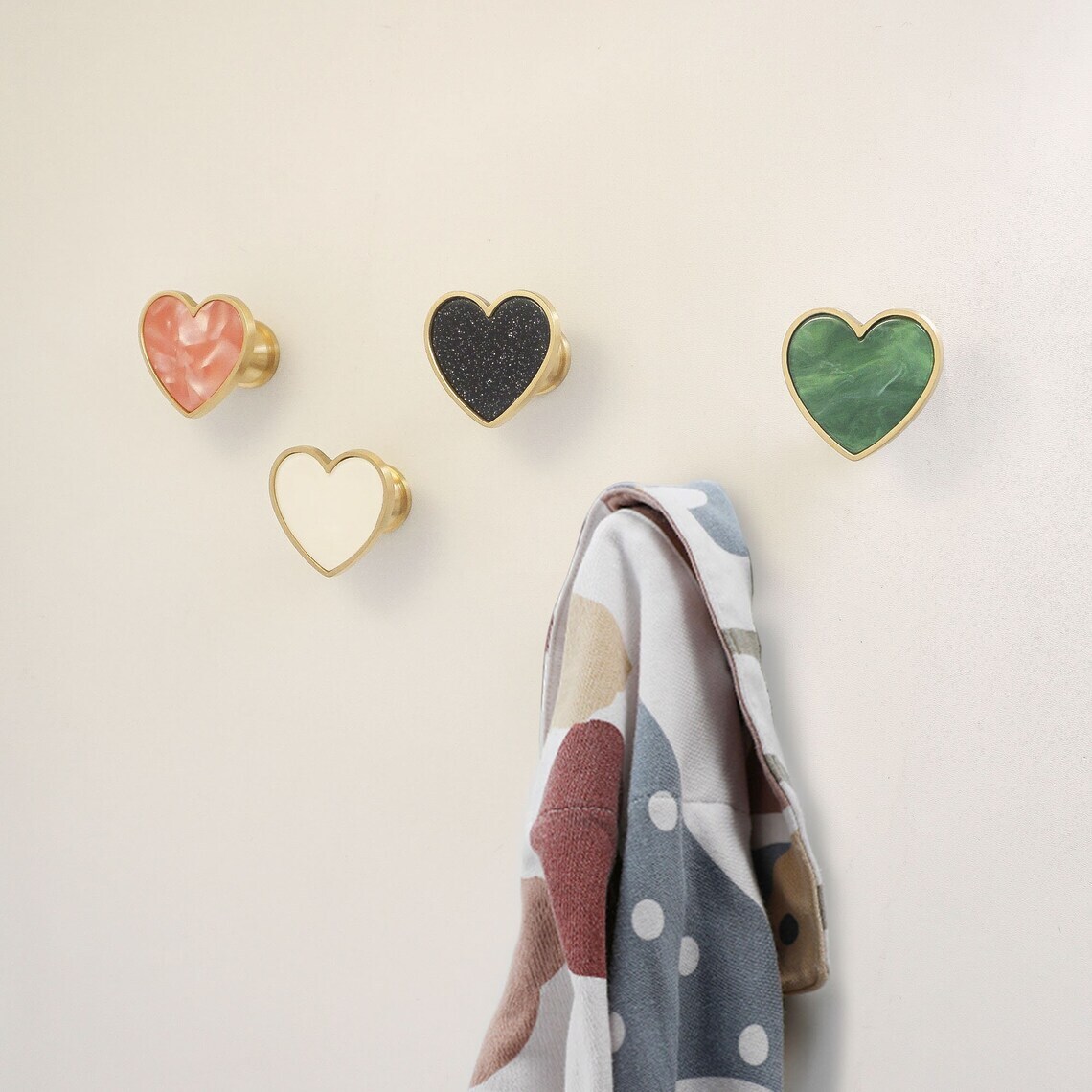 MFYS Colorful Wall Hooks Heart Hooks for Wall Modern Decorative Gift ...
