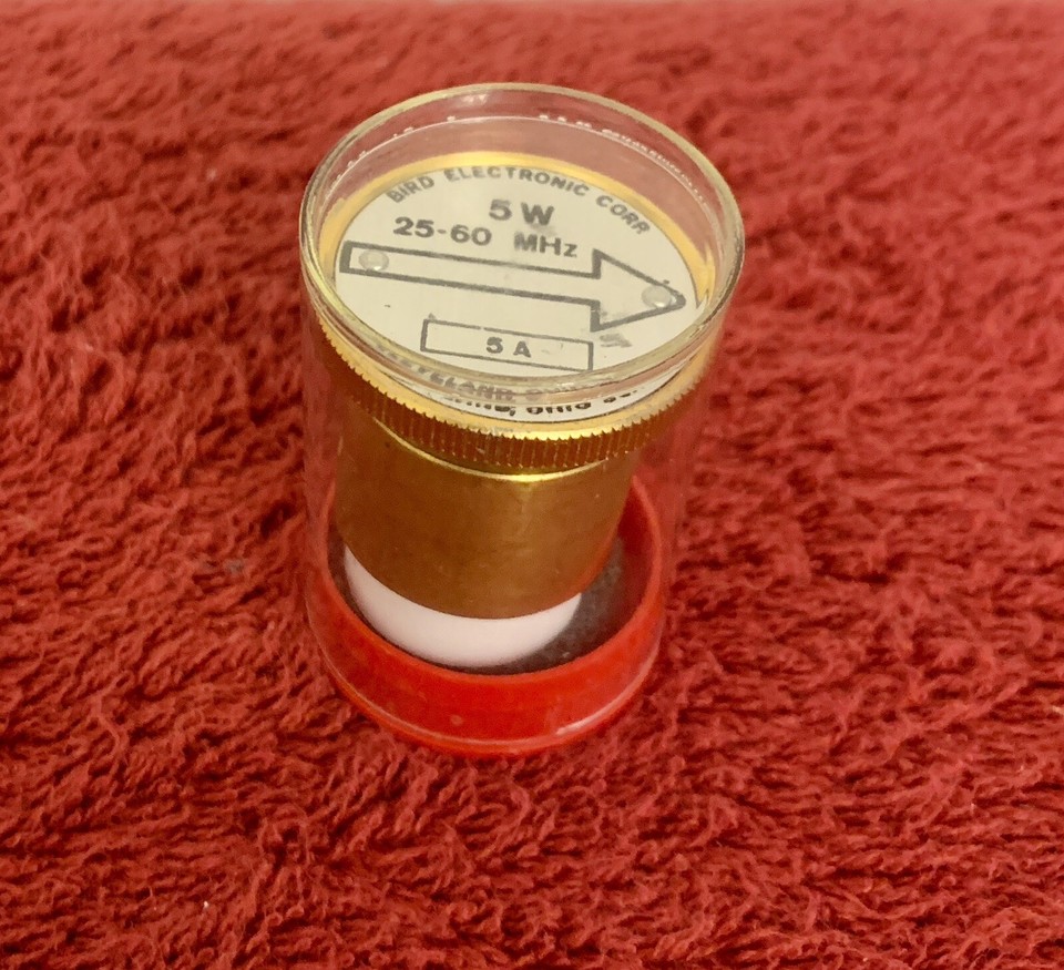 BIRD 43 WATT METER ELEMENT 5A (5 WATTS) 25MHz - 60MHz USED IN MINT ...