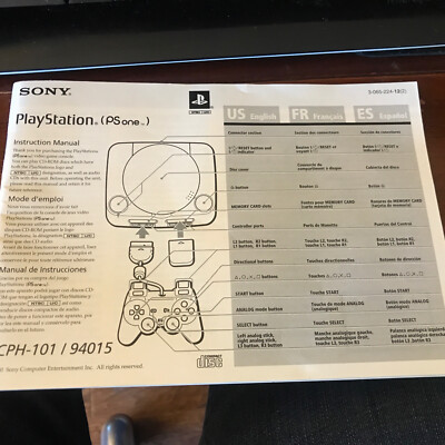 Sony Playstation 1(ps one) SCPH-101/94015 Instruction Owners Manual | eBay