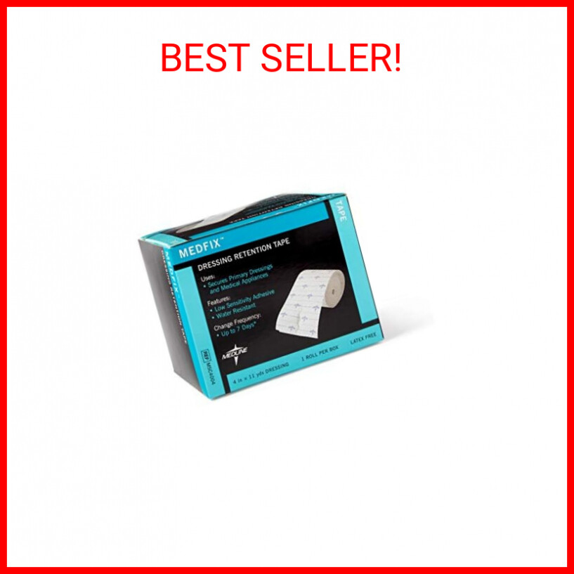 Medline MedFix Dressing Retention Tape with S-Release Liner, Secures ...