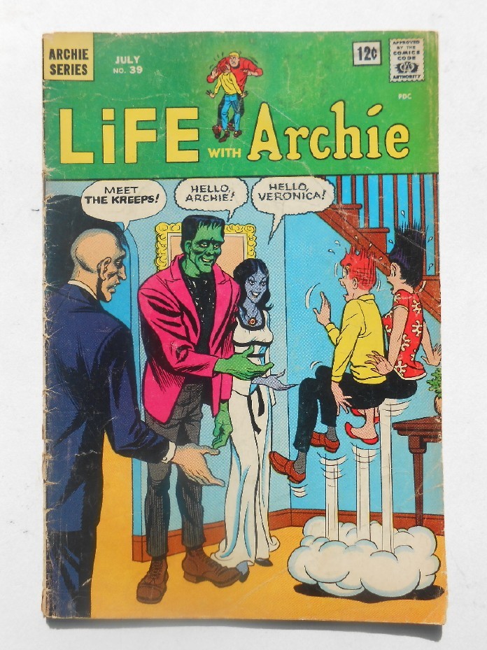 Life With Archie # 13, 39 1960's MONSTER stories Geeko, Kreeps LOW ...