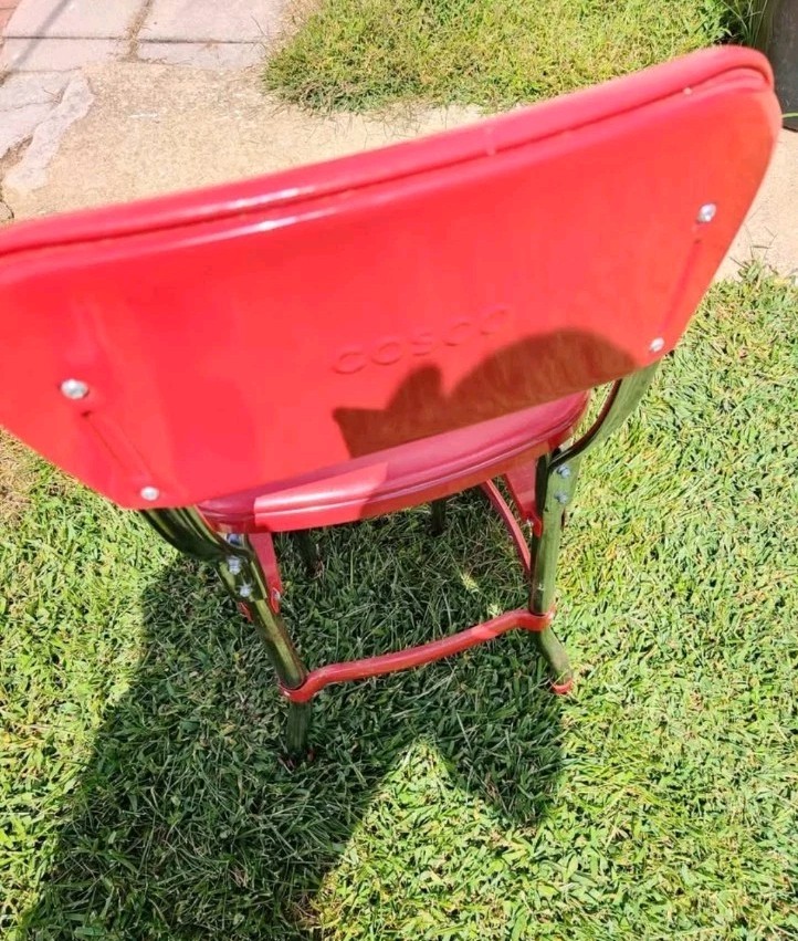 MCM Vintage Red Cosco Kitchen Step Stool Chair Pull Out Steps mid ...