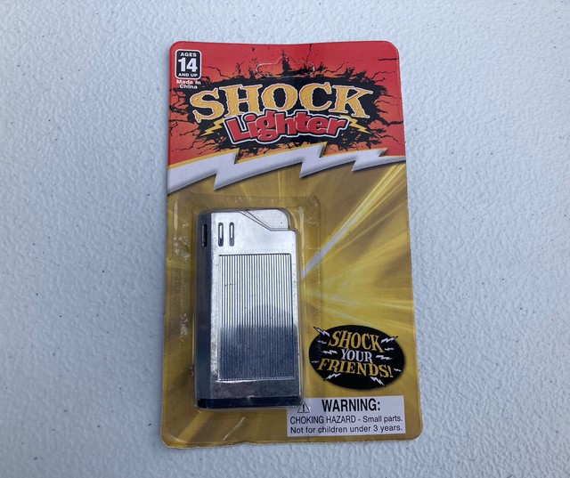 Electric Shock Shocking Metal Lighter Gag Prank Gift Trick Joke - US ...