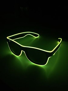 Yellow Neon Sunglasses EDM Festival Party Cool Funky LED Light Up Sun ...