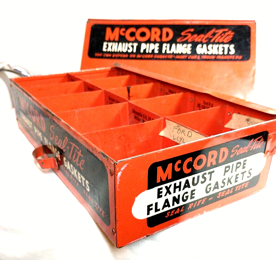 Vintage McCord Exhaust Gaskets Advertising Metal Box Sign | eBay