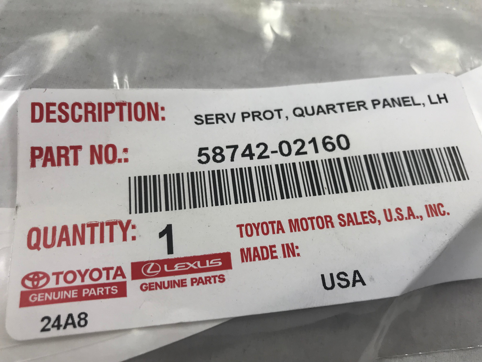 Toyota OEM 2014-2016 Corolla Quarter Panel Stone Deflector Guard Left ...