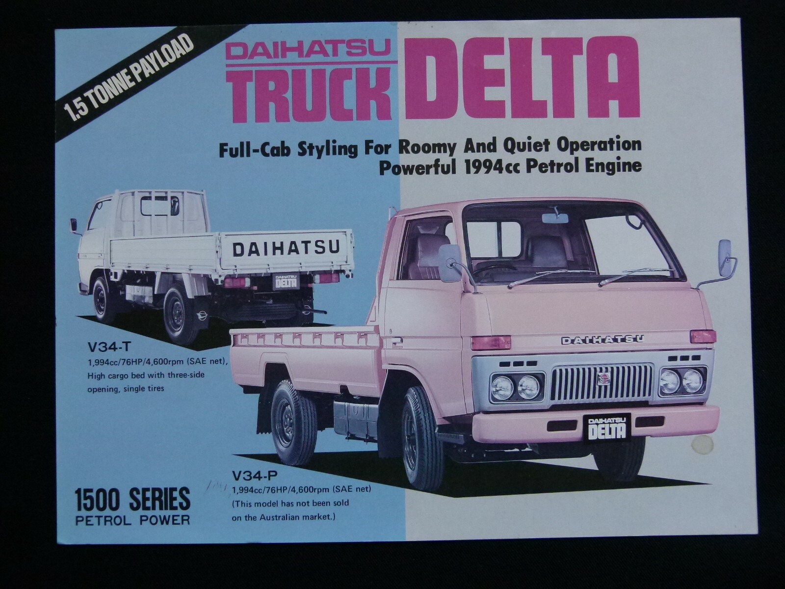 DAIHATSU DELTA TRUCK 1.5 TONNE PAYLOAD LEAFLET BROCHURE 00103 | eBay