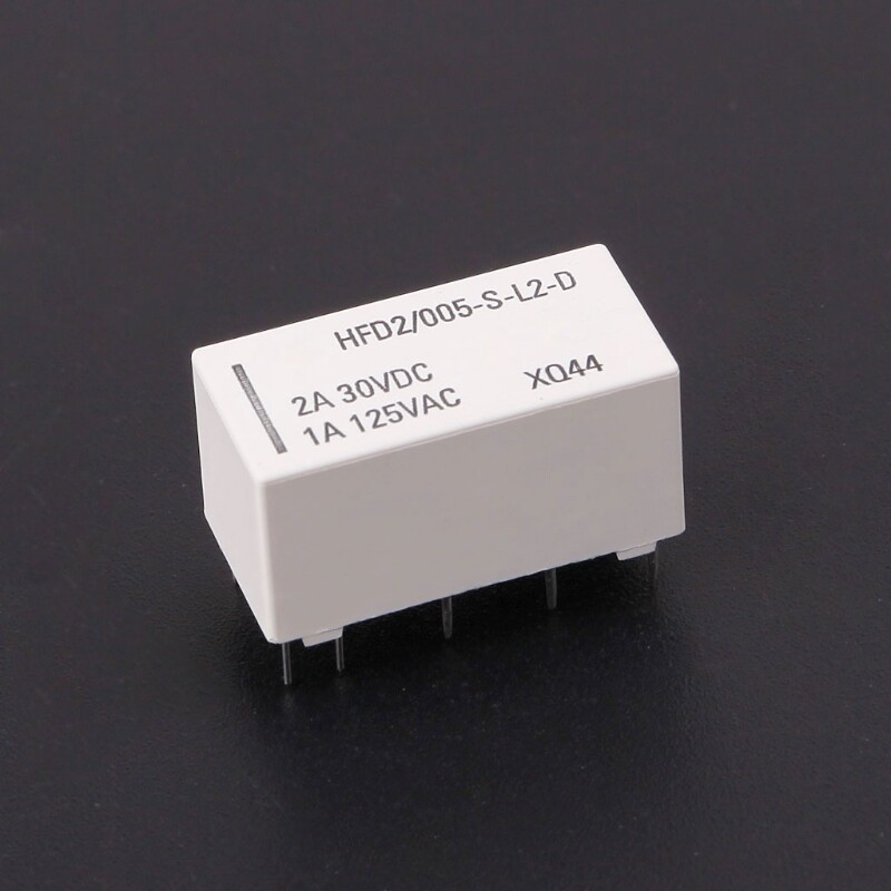 5V Coil Bistable Latching DPDT 2A 30VDC 1A 125VAC HFD2/005-S-L2-D Realy ...