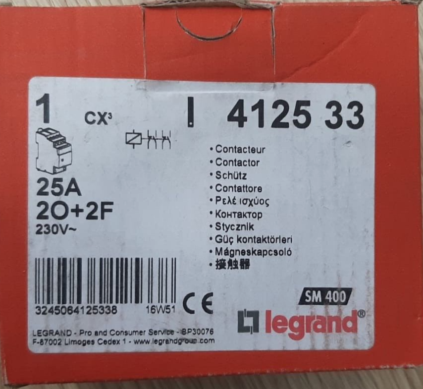 Legrand CX3 - modular contactor - 400V a.c. 4P 25A 2NO+2NC 230V a.c. | eBay