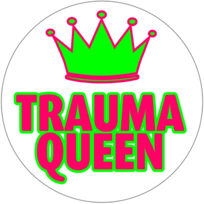 Trauma Queen - 100 Pack Circle Stickers 3" x 3" - Nurse Doctor Medical ...