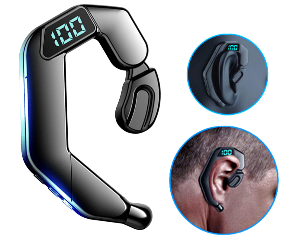 Wireless Bluetooth 5.2 Earpiece Driving Trucker Headset Earbuds Noise ...