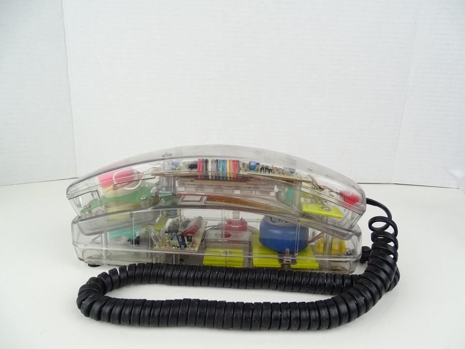 Vintage Citizen Clear Transparent Neon Landline Telephone 90s Retro | eBay