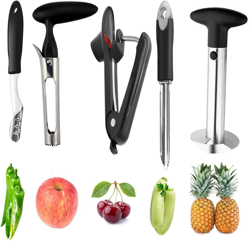 Apple Core Remover, Pineapple Corer Peeler Slicer Cutter, Cherry ...