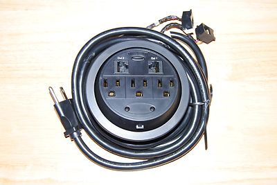 Power Tap Grommet with Hidden Power Center w/ 3 Power & 2 Cat5E ...