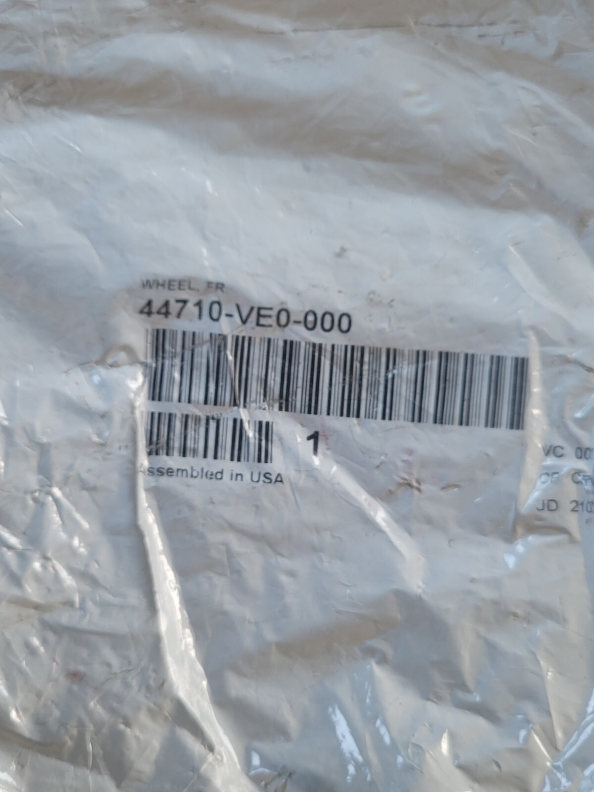 Genuine OEM Honda 44710-ve0-000 Wheel Front 44710VE0000 for sale online ...