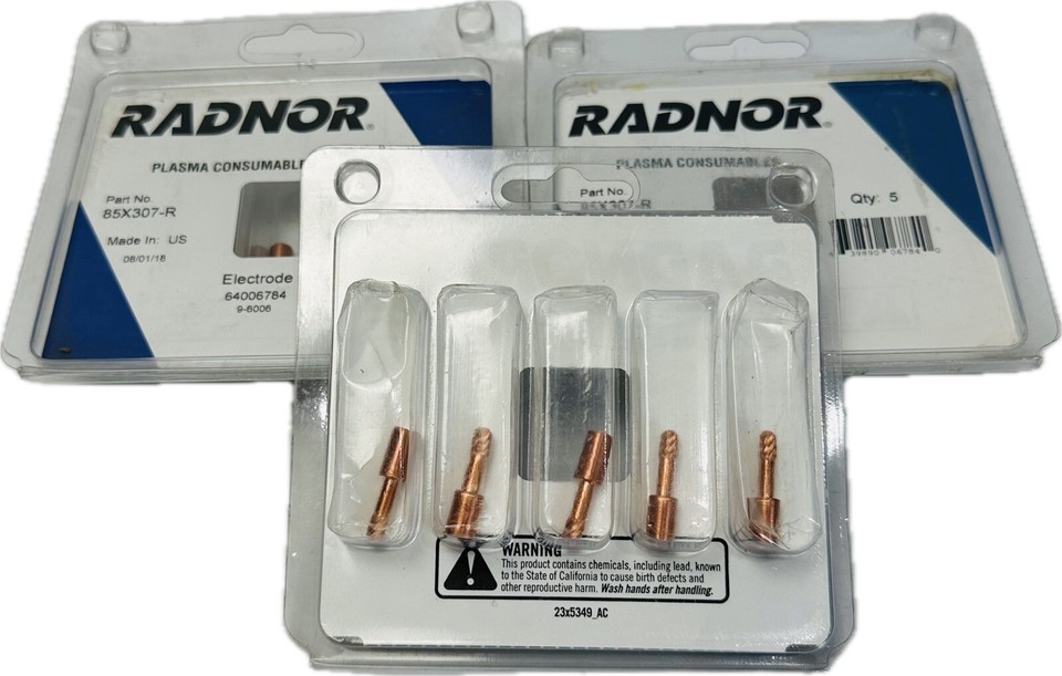 15 Pcs Radnor Thermal Dynamics 9-6006 Plasma Cutter 12 amp Electrode ...