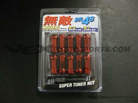 Muteki - SR48 Extended Lug Nuts 12x1.5mm - Red | eBay