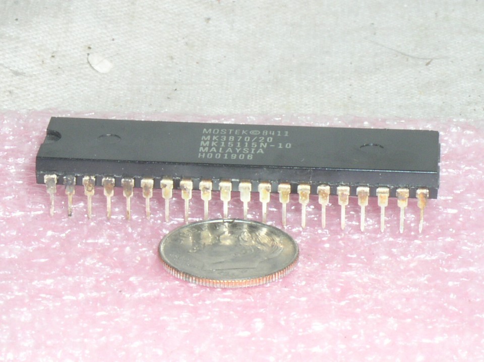 1 MOSTEK MK3870/20 3870 SINGLE MOS CHIP 8-BIT MICRO COMPUTER 2048 ROM ...