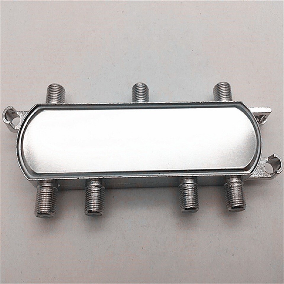 6 Way TV Splitter 5-2400 MHz Coax Cable Adapter For RG59 RG6 HDTV ...