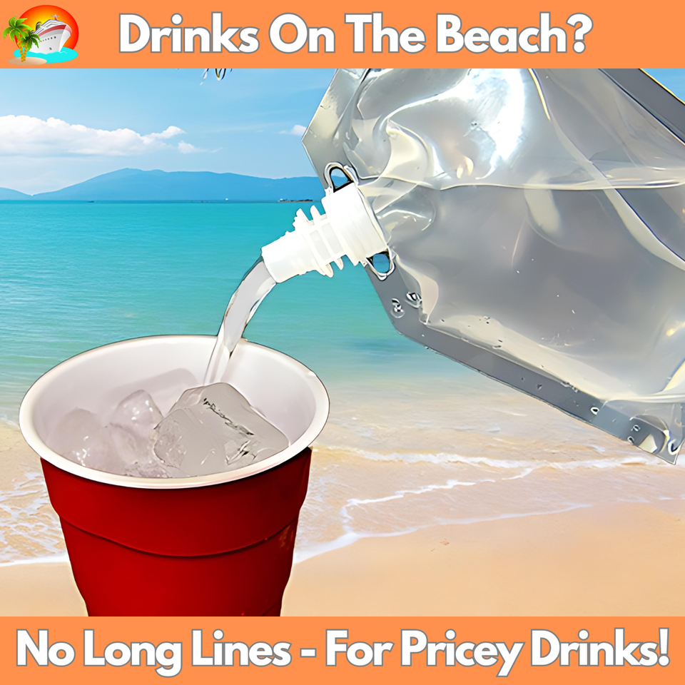 CRUISE SHIP FLASK KIT 6 Pc. 32oz RUM RUNNERS ALCOHOL LIQUOR SMUGGLE ...