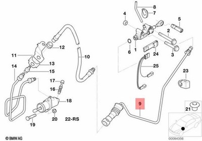 Genuine BMW E46 E83 E83N Cabrio Compact Clutch Control Pipe OEM ...