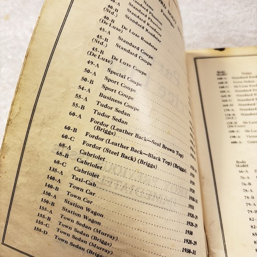 Ford Model A & AA Parts Price List - Effective July 1, 1931 Original | eBay