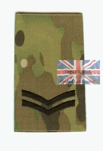 Pair of Black on Multicam MTP Corporal CPL RANK SLIDES | eBay UK