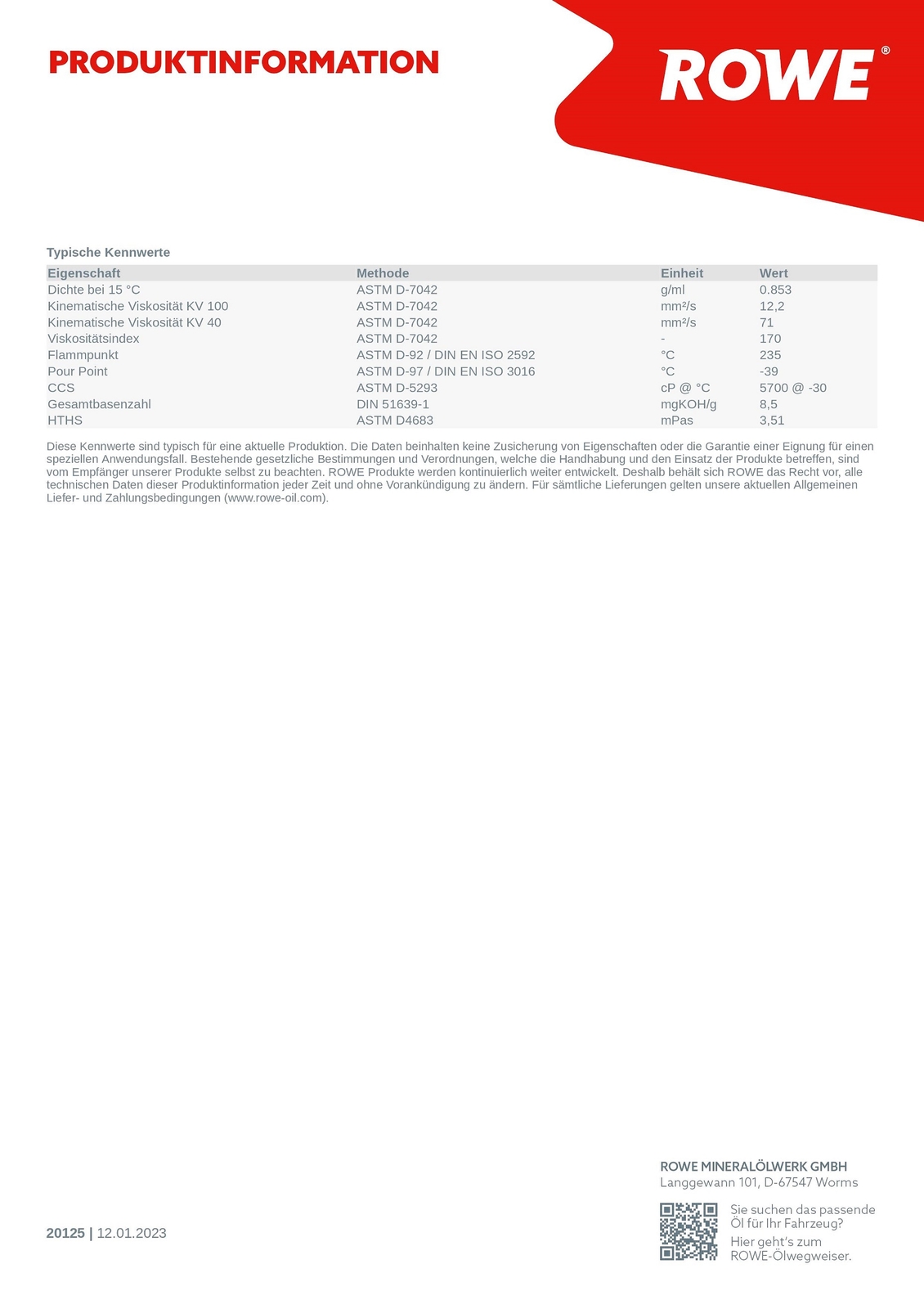 60 Liter ROWE HIGHTEC MULTI SYNT DPF SAE 5W-30 Longlife III VW Audi MB ...