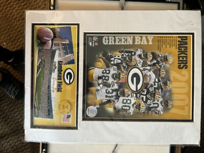 2007-08 Green Bay Packers - Lambeau Field - Matted USPS Stamp Photo ...