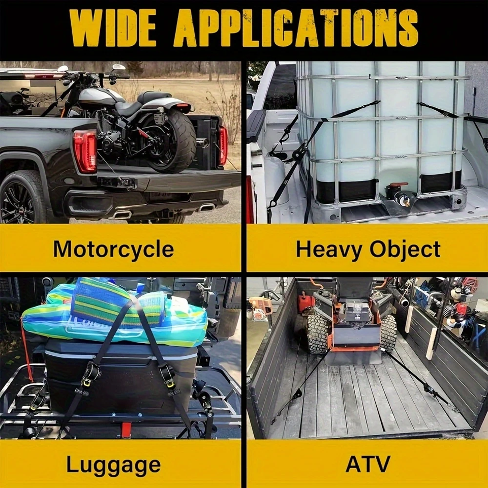 Retractable Ratchet Straps Heavy Duty Auto Self Retracting Tie Down ...