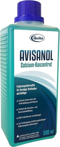 Quiko Avisanol Calcium Concentrate 500ml For pet birds, racing pigeons ...