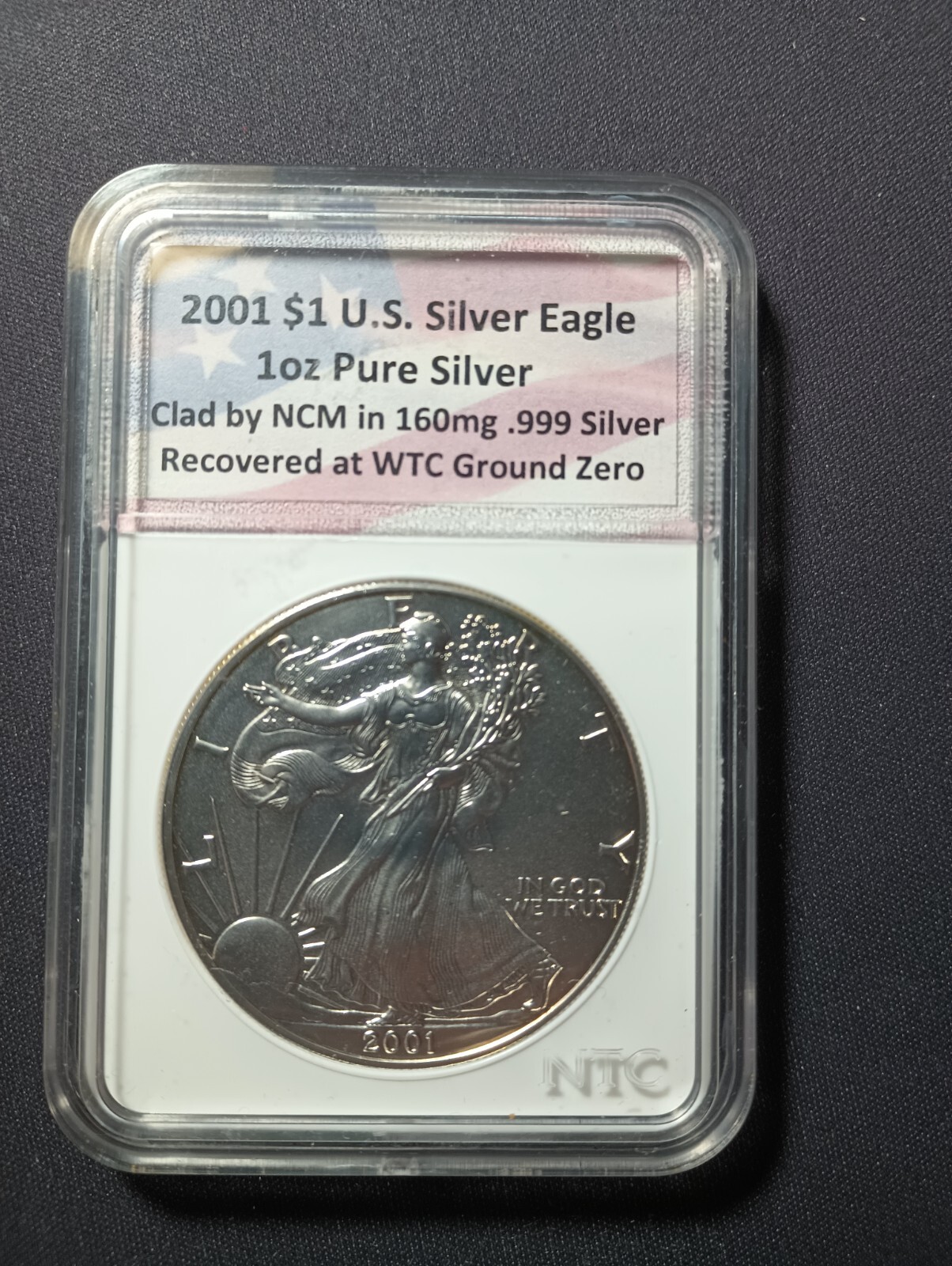 2001 American Silver Eagle with 160mg of .999 Silver from WTC Ground Zero | eBay