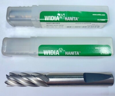 (2 PCS Lot) WIDIA HANITA™ 1/2 inch 6 Flute M42 HSS E End Mill Tool ...