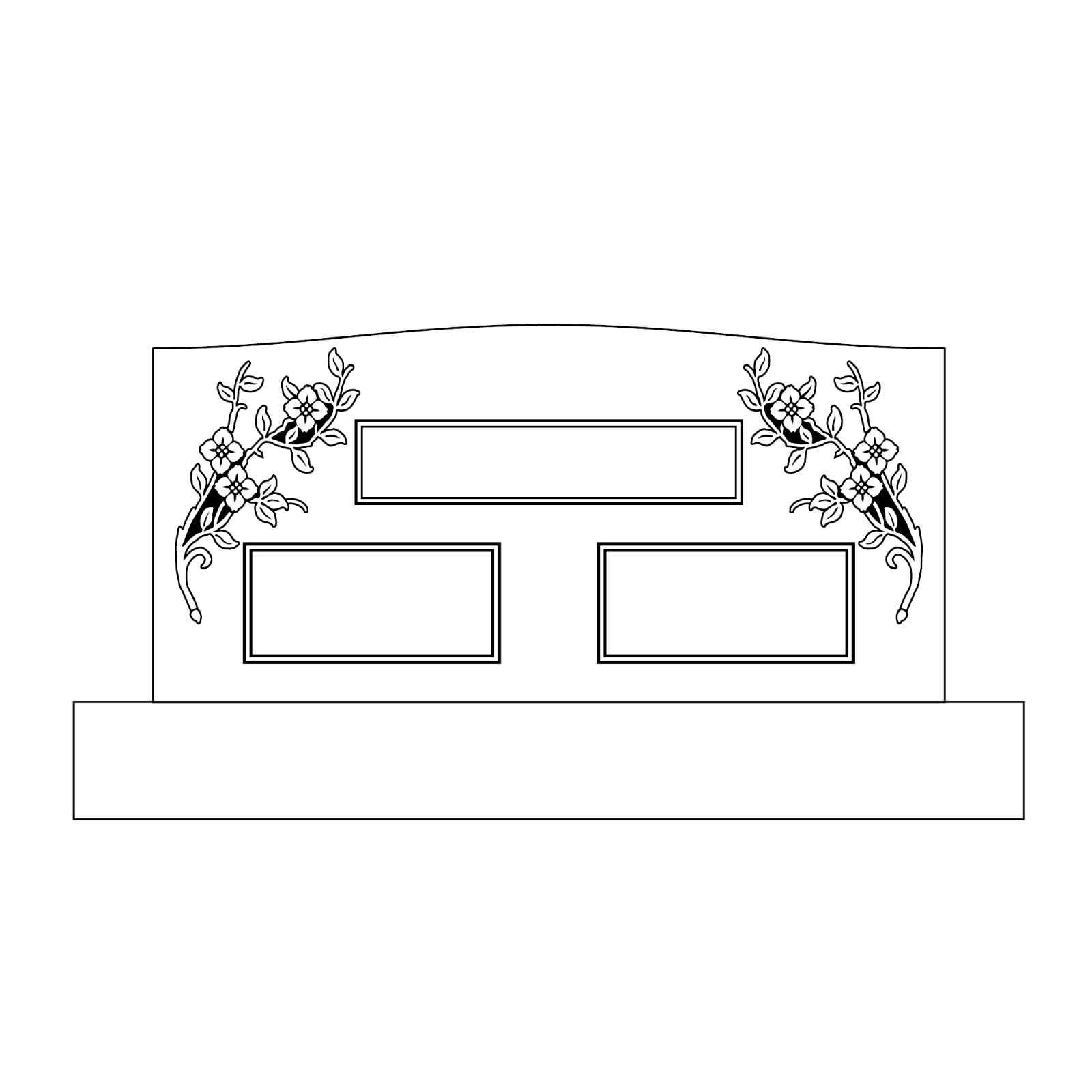 Cemetery headstone- companion - includes engraving- multi design ...