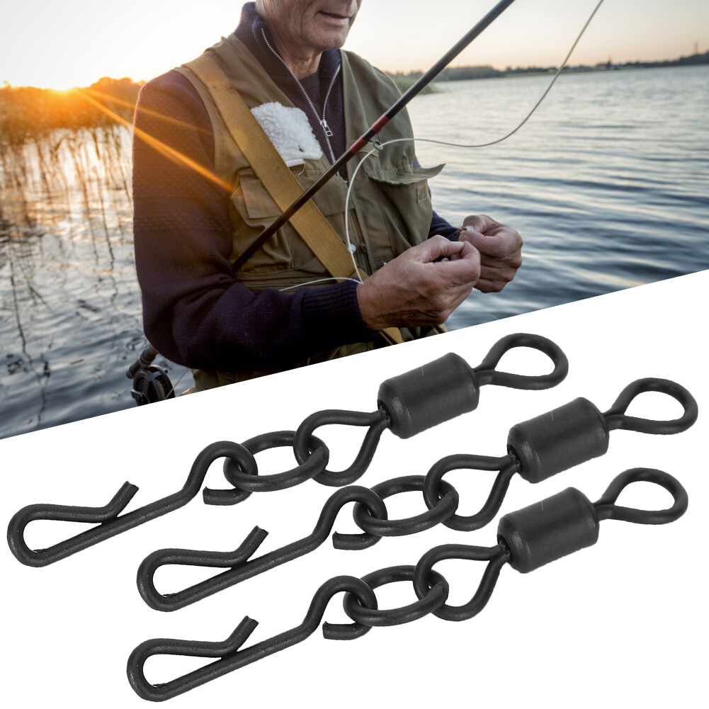 40 PCS Q-shaped Carp Stainless Steel Longline Branch Hanger Snap ...