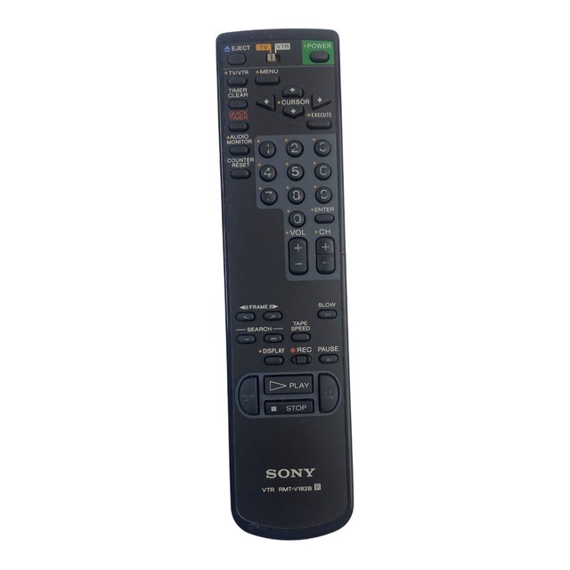 Sony VTR Rmt-v182b VCR TV Remote Control Slv660 Slv660hf Slv660hhf for ...