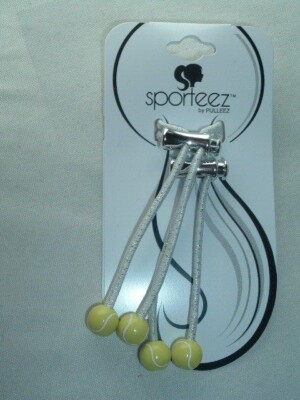 SPORTEEZ YELLOW BEAD ELASTIC PONYTAIL HOLDERS HAIR ACCESSORY | eBay