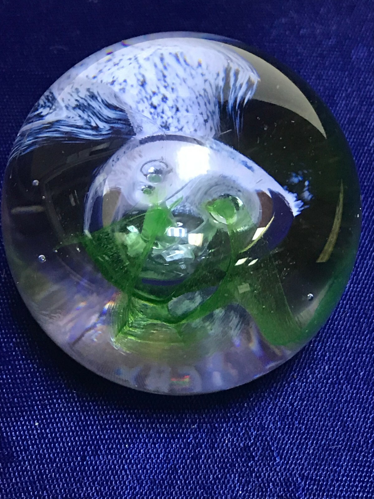 Vintage Signed Caithness Moon Crystal Paperweight Scotland Excellent ...