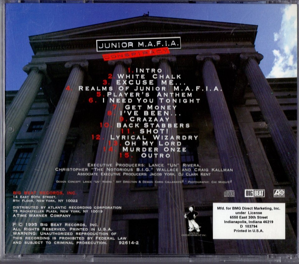 Junior MAFIA Conspiracy 1995 1995 OG CD BMG Rap Hiphop M.A.F.I.A ...