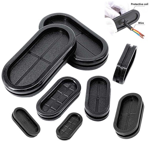 Rubber Grommets for Wiring, Oval Shape Double Sided Rubber Hole Plugs ...