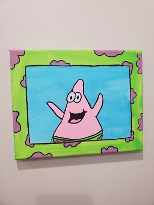 Patrick Star Painting 8 x 10 canvas 9781156557938| eBay