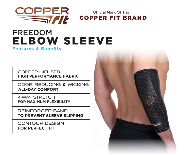 Copper Fit Freedom Copper Infused Compression Elbow Sleeve - Medium | eBay