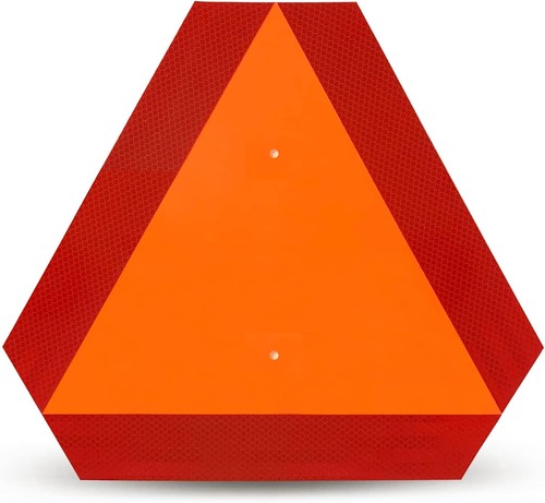 Slow Moving Vehicle Sign,Slow Triangle Golf Cart Red, Orange | eBay