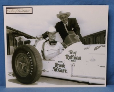 Rare! Vintage 1958 Original AUTOGRAPHED Troy Ruttman Indy 500 Racing ...